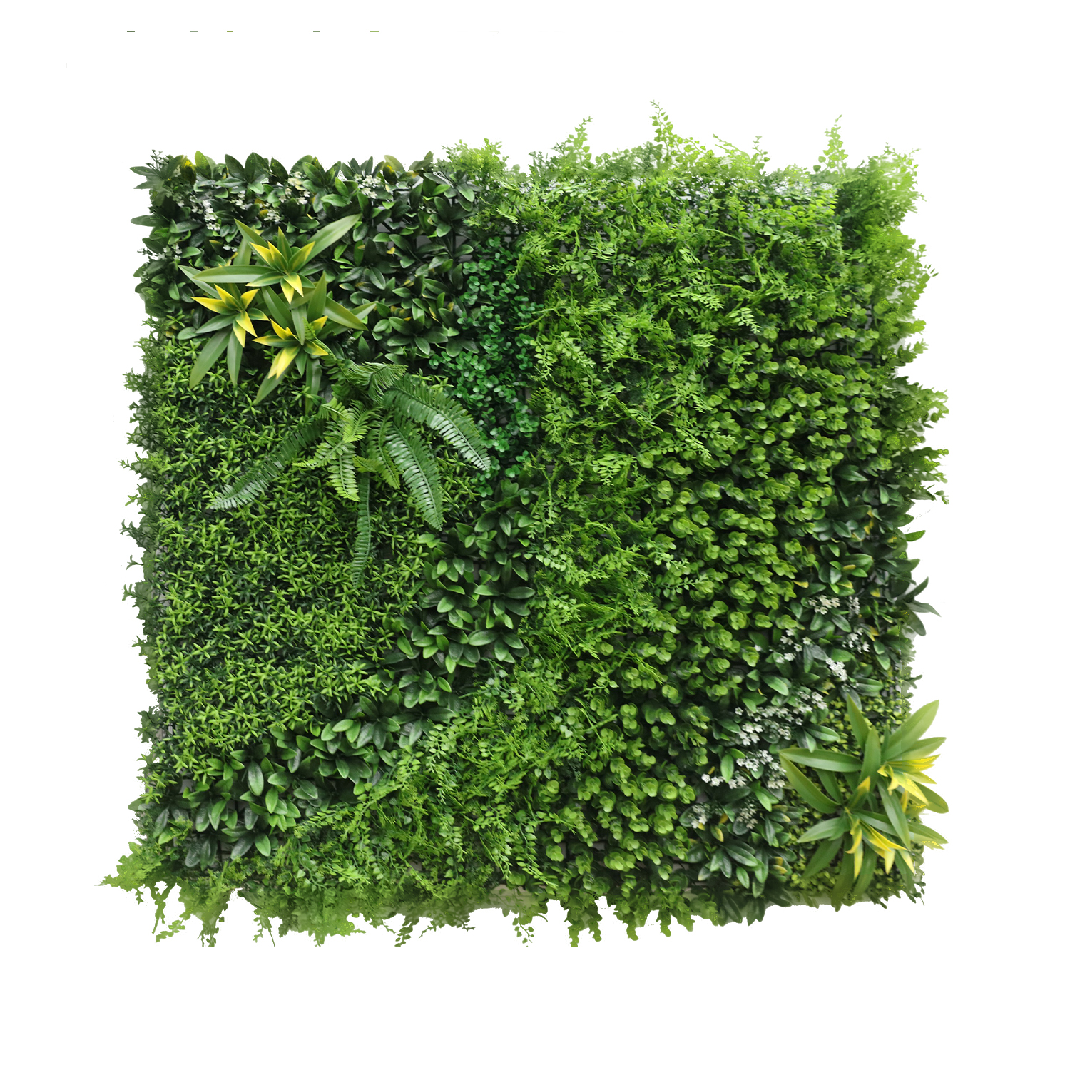 40" Artificial Grass Mats 3D Mixed Plant Wall Ledge Decor For Home ...